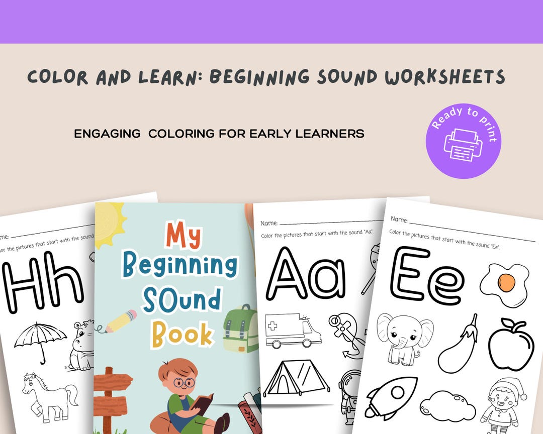 A-Z Printable Coloring Worksheets | Fun Beginning Sounds Learning ...
