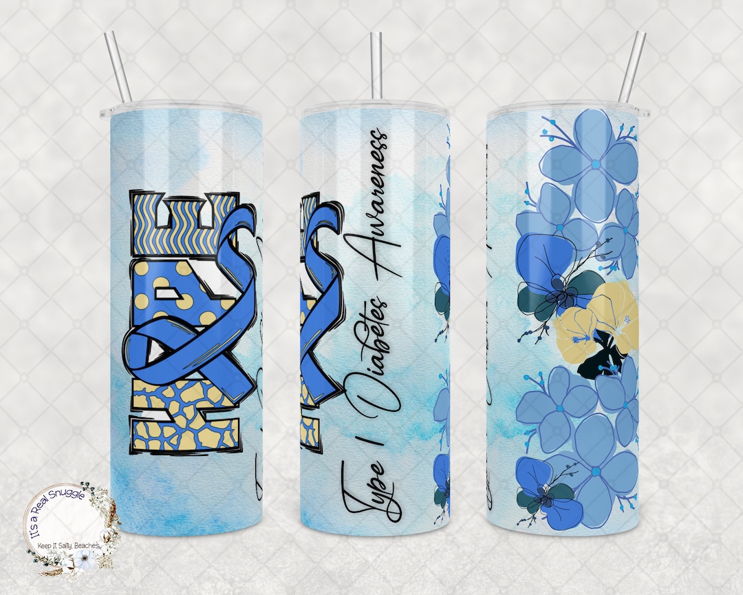 Custom Type 1 Diabetes Awareness Tumbler - Hope, 20oz or 30oz Tumbler ...