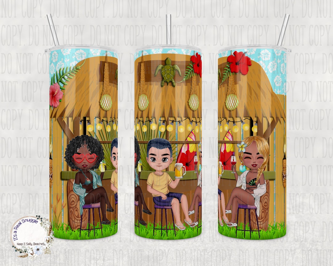 Custom Tiki Hut Stainless Steel Tumbler, Personalized Gift (20oz or ...
