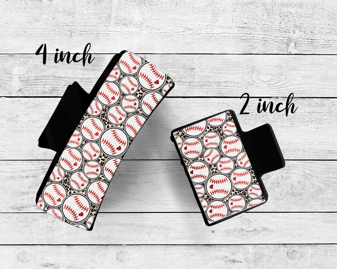 Custom Baseball 4 Inch or 2 Inch Claw Clip, Stylish Accessory for Easy ...