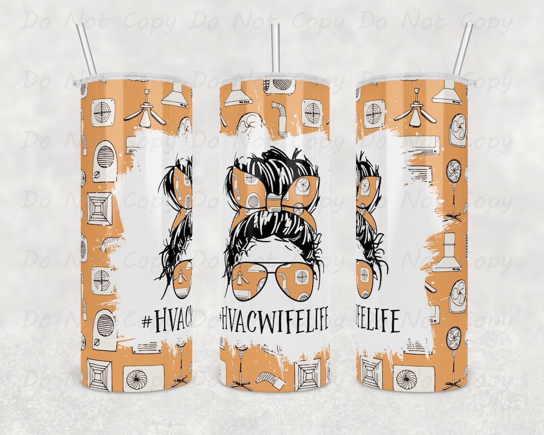 HVAC Wife Life Tumbler: Stainless Steel, 20oz/30oz - Etsy