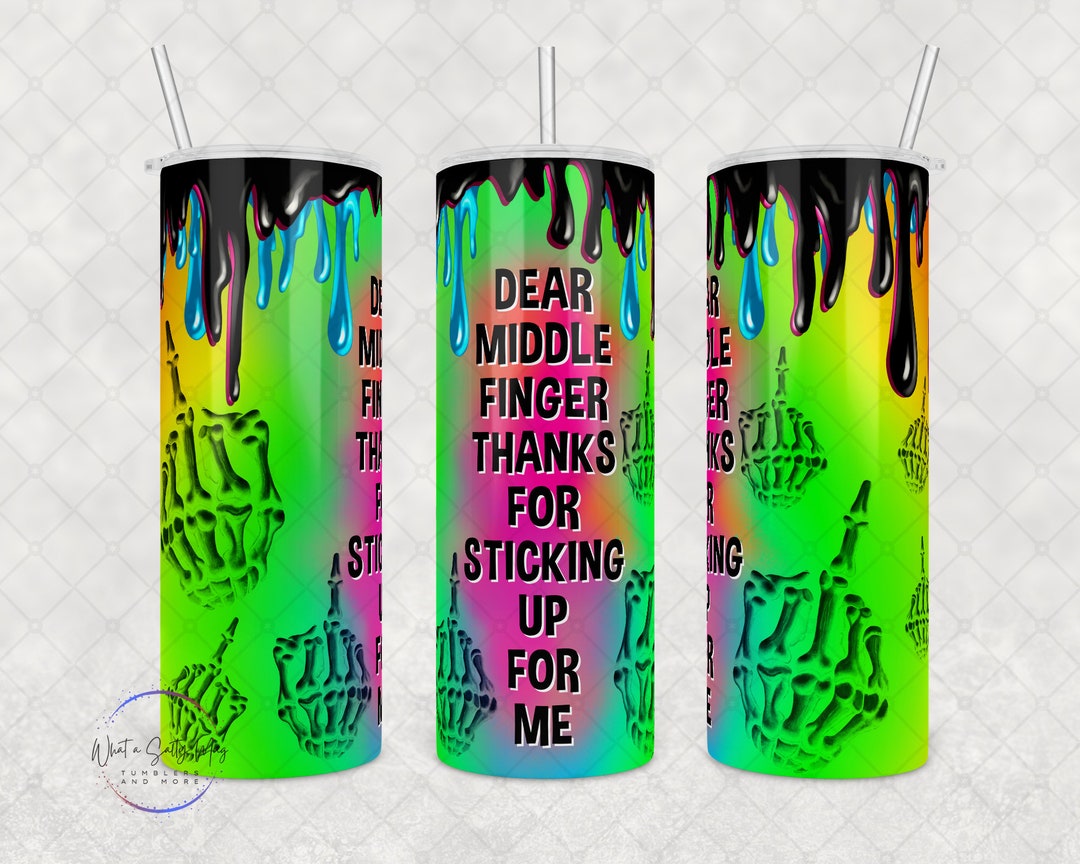 Sassy Middle Finger Tumbler: 20oz/30oz Stainless Steel, Hydration With ...