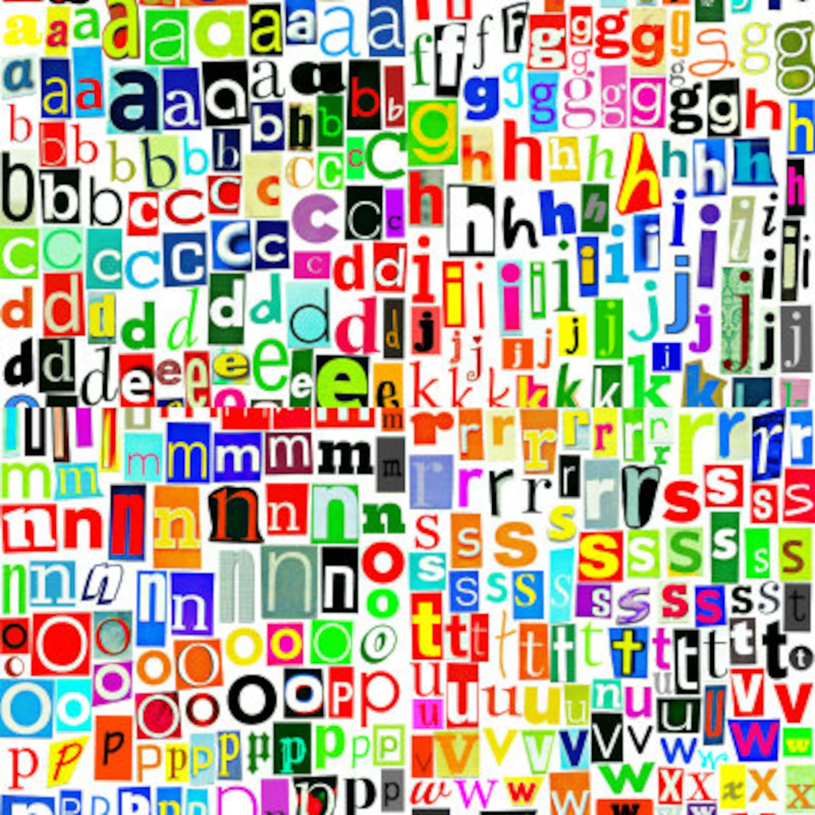 Magazine Cutout Letters: Printable Collage Alphabet (JPG) - Etsy