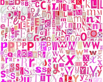 Multicolor Set 3 Printable Digital Alphabet, A to Z, Magazine Letters ...