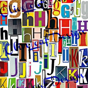 Multicolor Set 3 Printable Digital Alphabet, A to Z, Magazine Letters ...