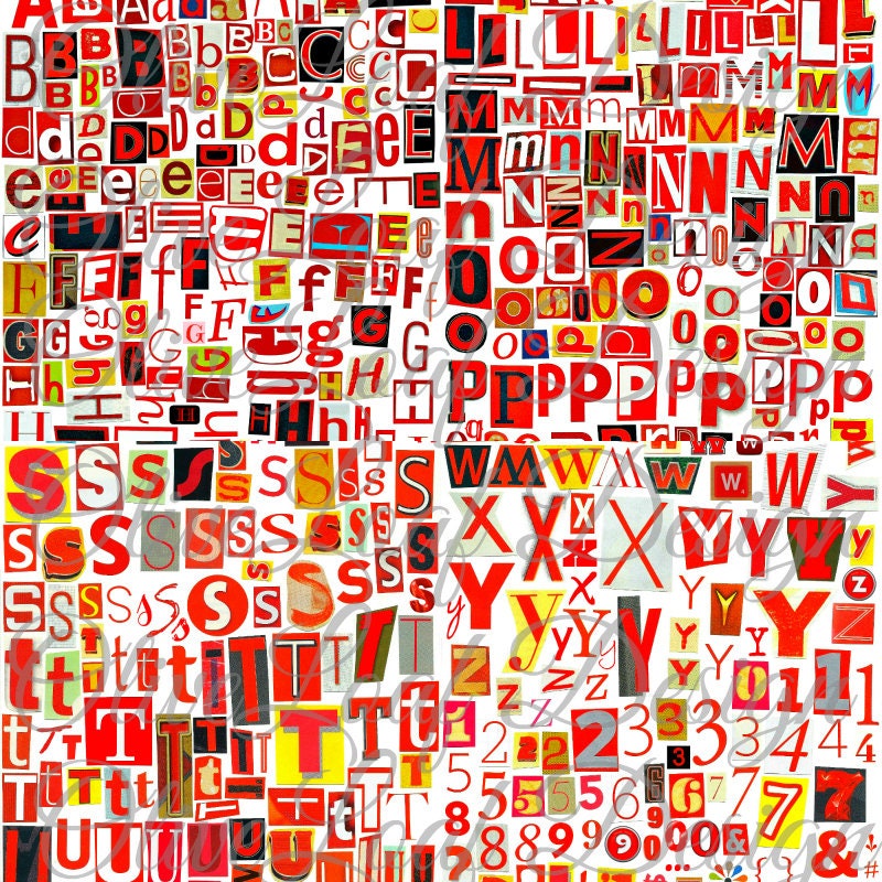 Magazine Letters - Etsy