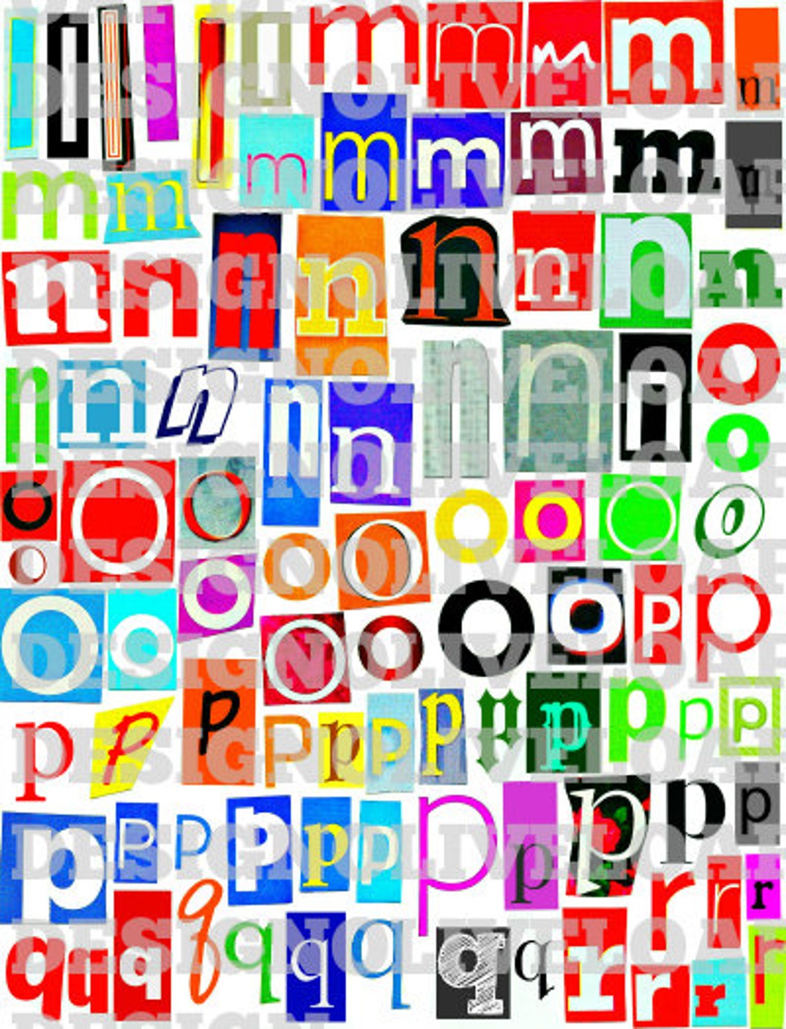 Magazine Cutout Letters: Printable Collage Alphabet (JPG) - Etsy