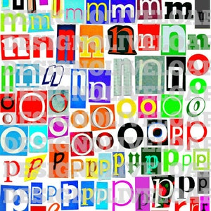 Magazine Cutout Letters: Printable Collage Alphabet (JPG) - Etsy