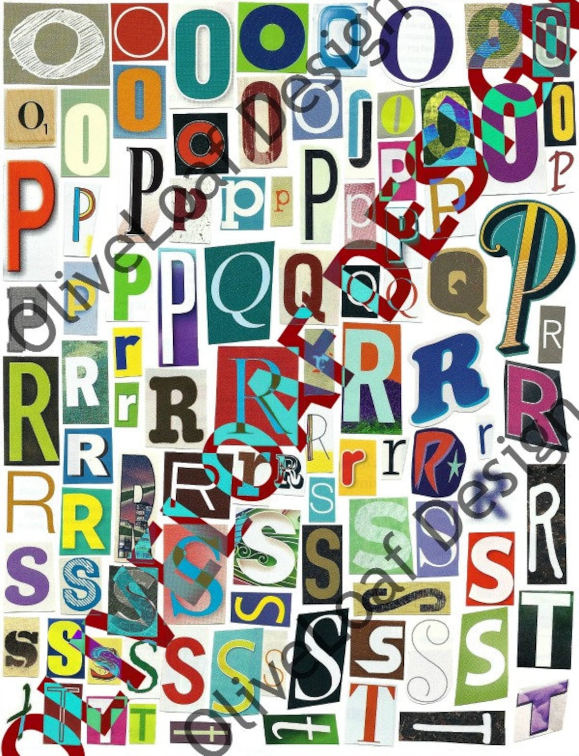 Multicolor Set 2 Printable Digital Alphabet Letters Sheet, A to Z ...