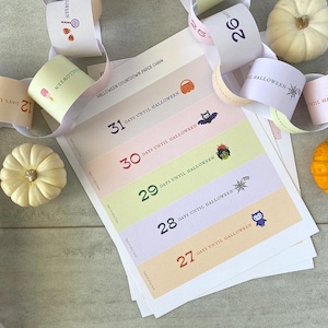 Halloween Countdown Paper Chain | Halloween Calendar | Advent Calendar ...
