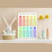 Pastel Times Table Educational Posterboho Classroom Wall Artprintable ...