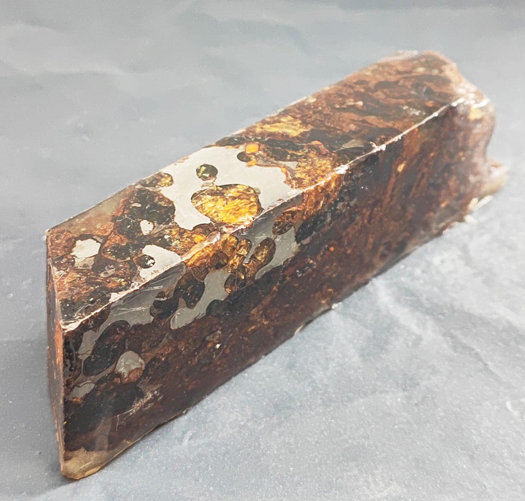 173.4g SERICHO PALLASITE Meteorite Natural Olivine Meteorite Material ...