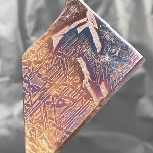 54.6g Muonionalusta Meteorite Slice, Grilled Blue Meteorite Stone ...