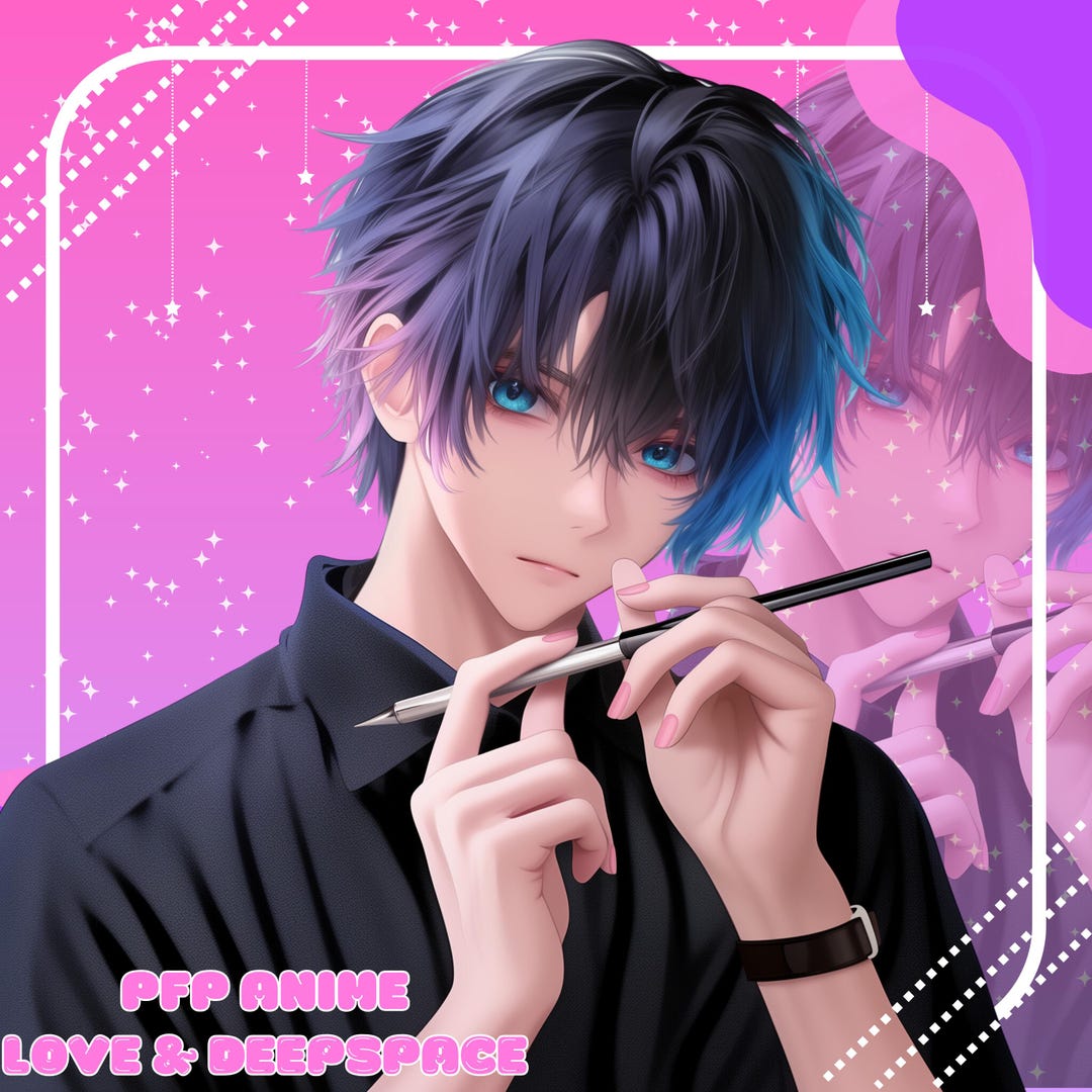 Custom Anime Drawing PFP Male With Love and Deepspace Style, Custom PFP ...