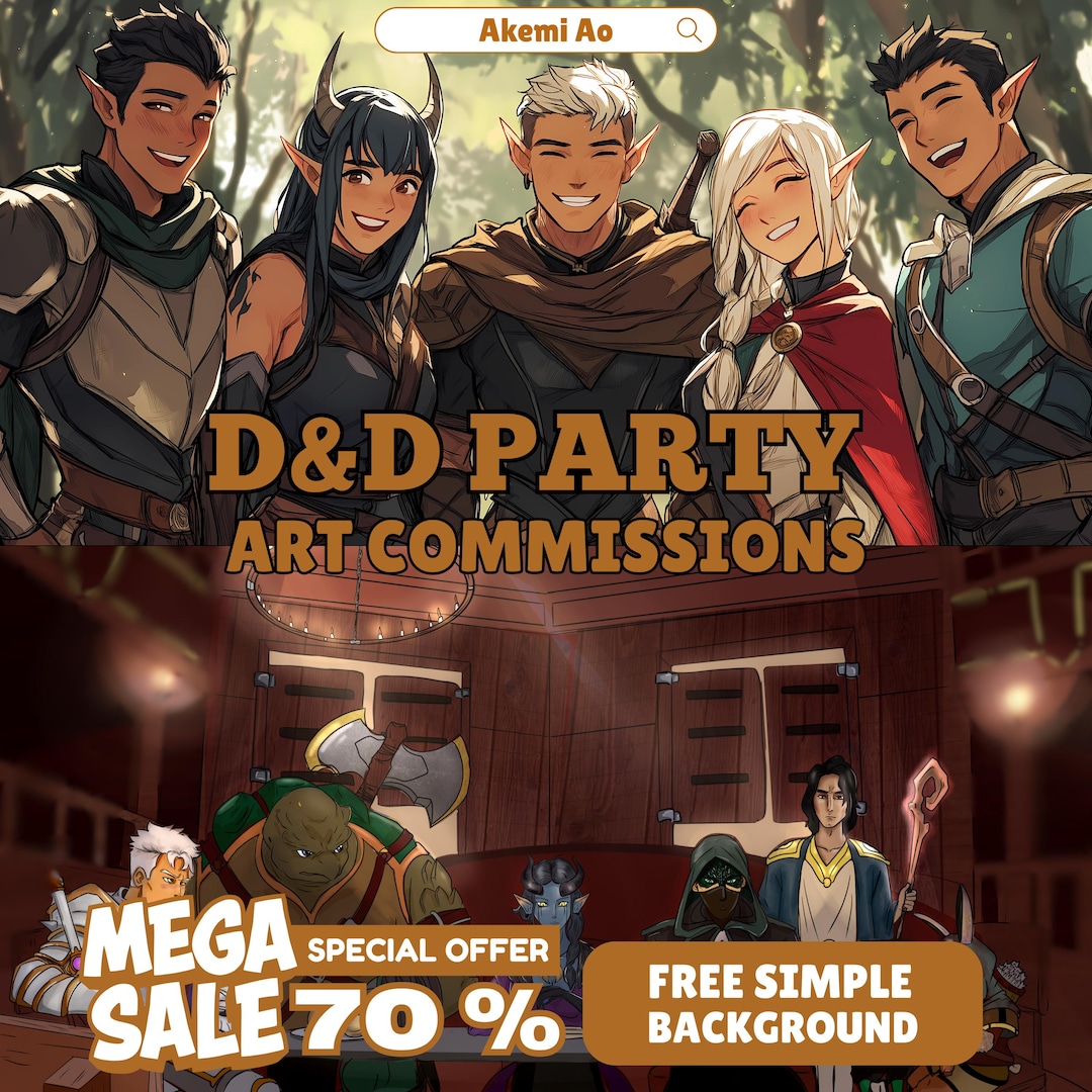 Custom Dnd Party Art Commission, DND Party Illustration, Custom Dnd ...