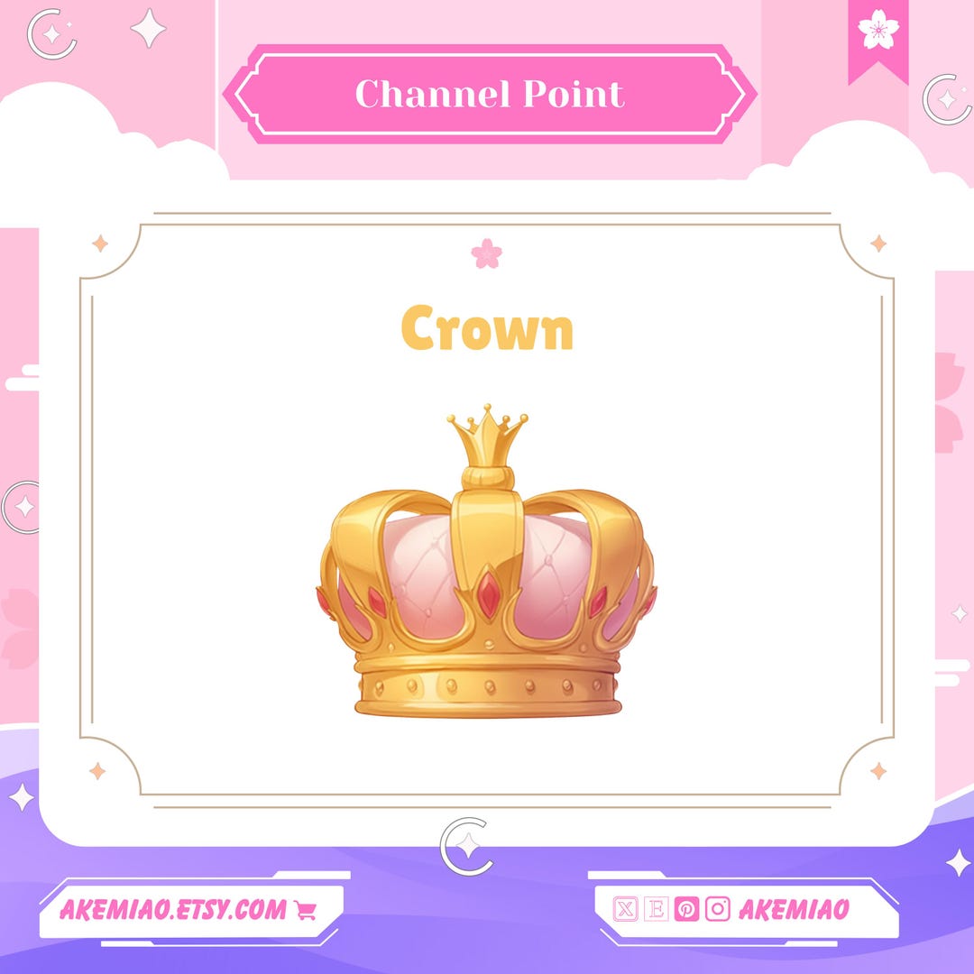 Crown Channel Point for Twitch, Twitch Channel Point, Channel Point ...