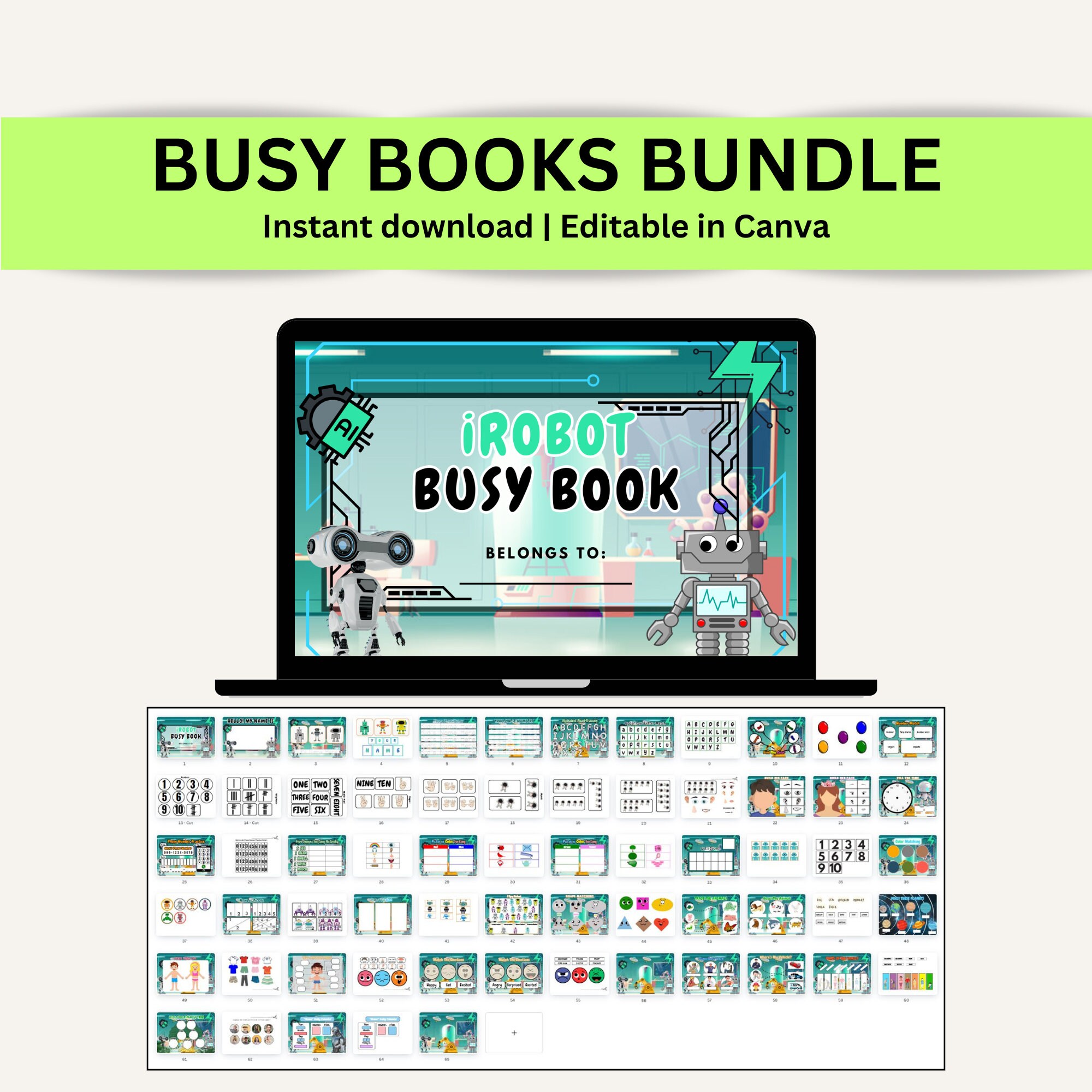 Best Seller Ultimate Busy Book Bundle Digital Download Canva Editable ...