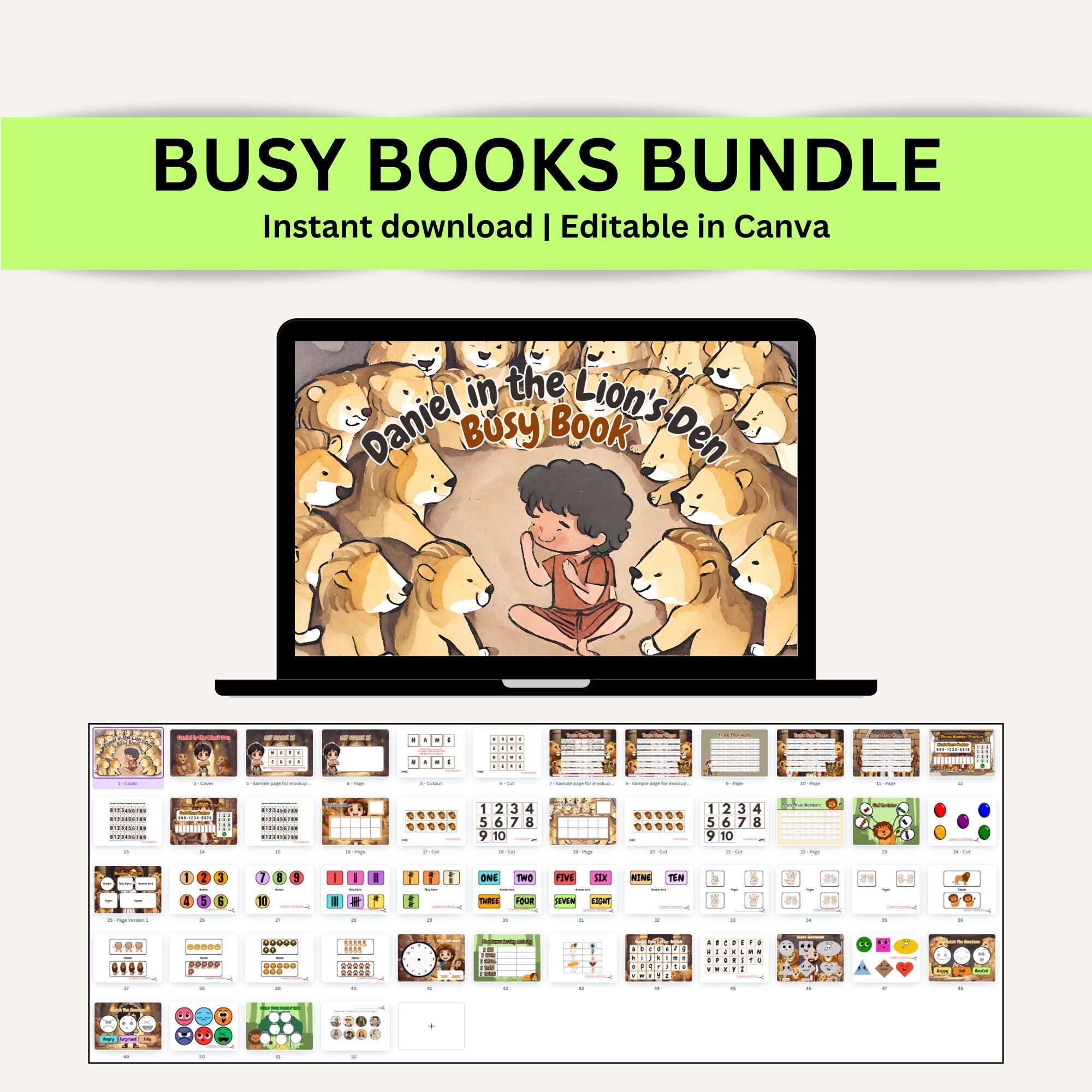 Best Seller Ultimate Busy Book Bundle Digital Download Canva Editable ...