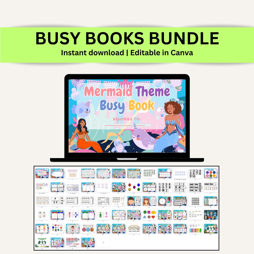 Best Seller Ultimate Busy Book Bundle Digital Download Canva Editable ...