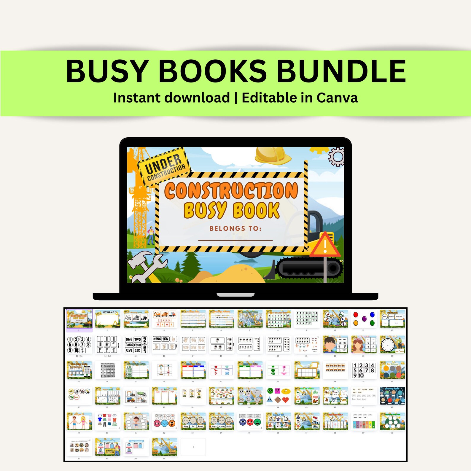 Best Seller Ultimate Busy Book Bundle Digital Download Canva Editable ...