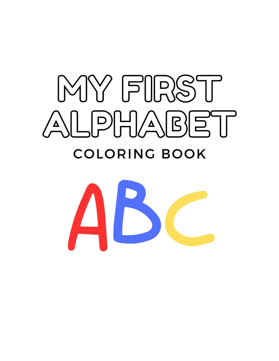 My First Alphabet Coloring Book - Etsy