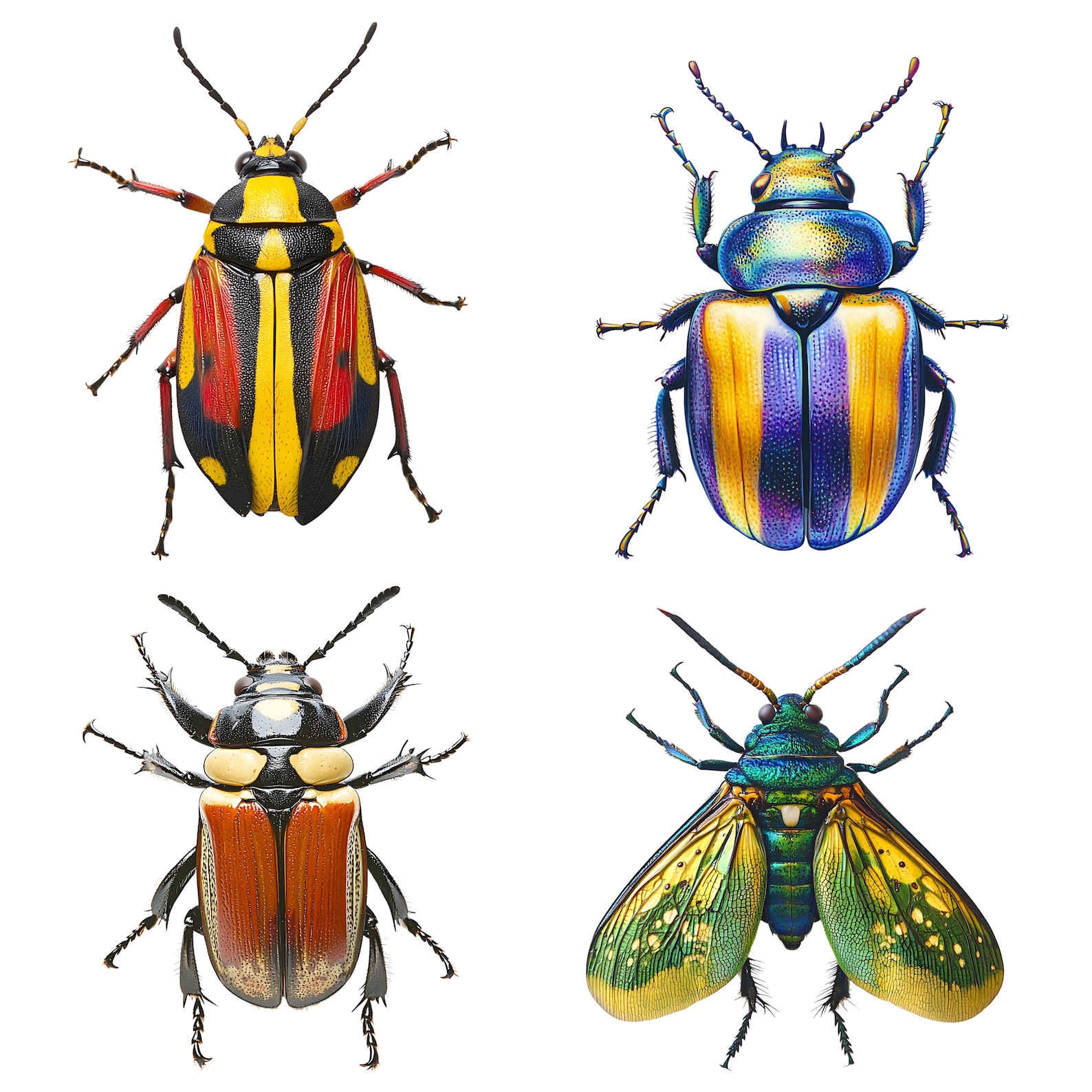 16 Unique Insects & Beetles Clipart, Digital Download, High-quality PNG, Printable for Crafting ...