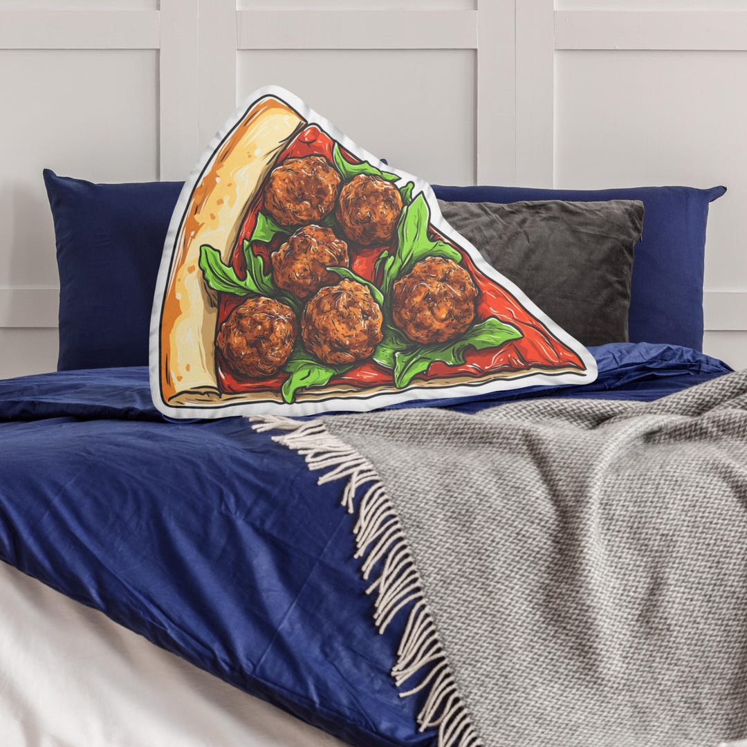 Pizza Slice Pillow, Cheesy Pepperoni Pizza Cushion, Fun Food Decor ...