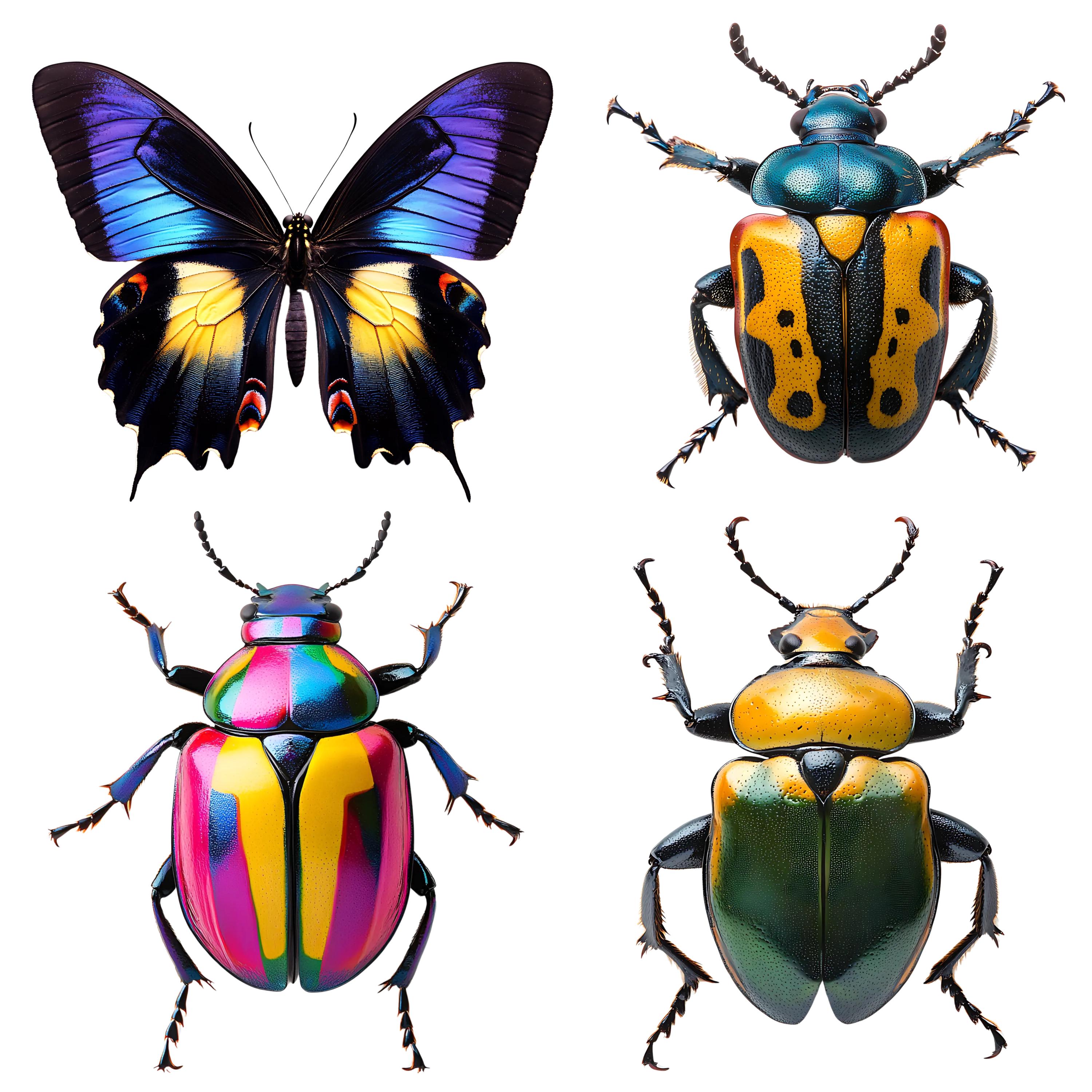 16 Unique Insects & Beetles Clipart, Digital Download, High-quality PNG ...