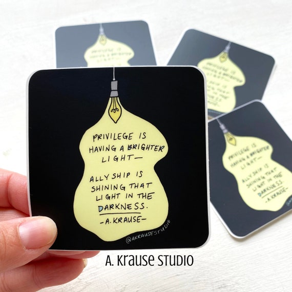 Allyship Original Illustration Waterproof Sticker Ally Art - Etsy