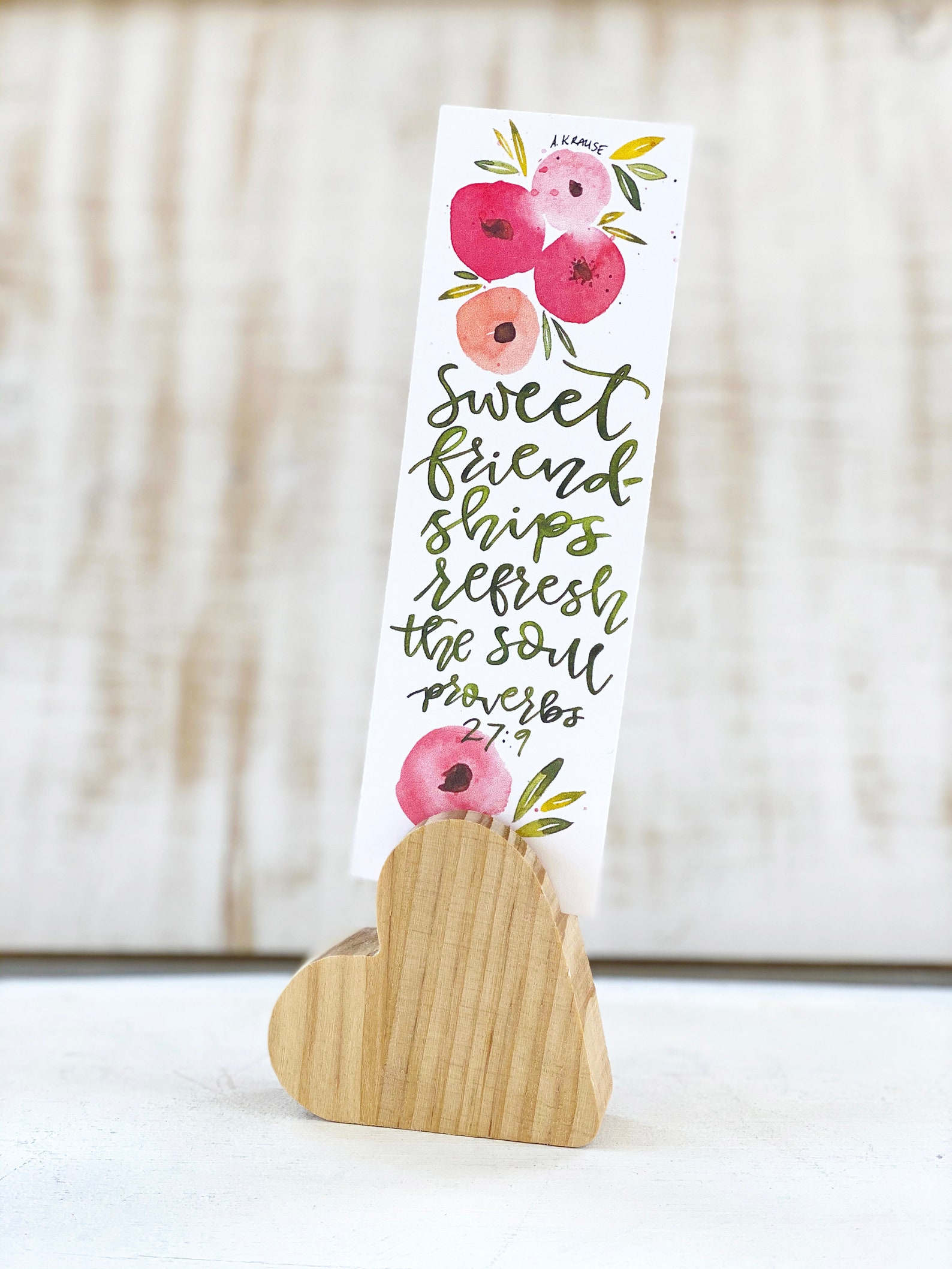 Set of 4 Friendship Quote Bookmarks Proverbs 27:9 Bookmark - Etsy