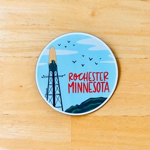 Rochester Minnesota Corn Water Tower Magnet, Retro Style Corn Tower ...