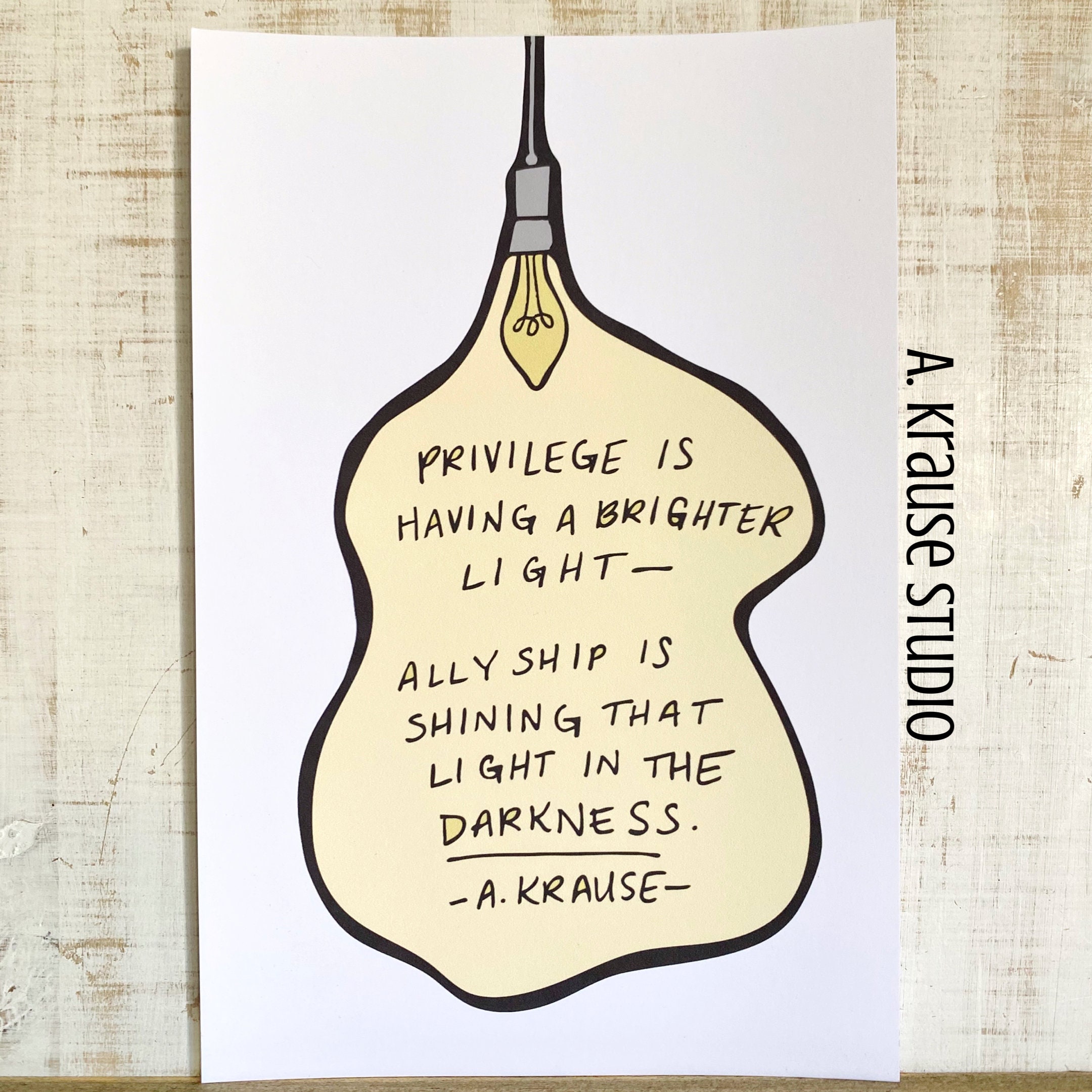 Allyship Original Illustration Print Ally Art Social Justice | Etsy