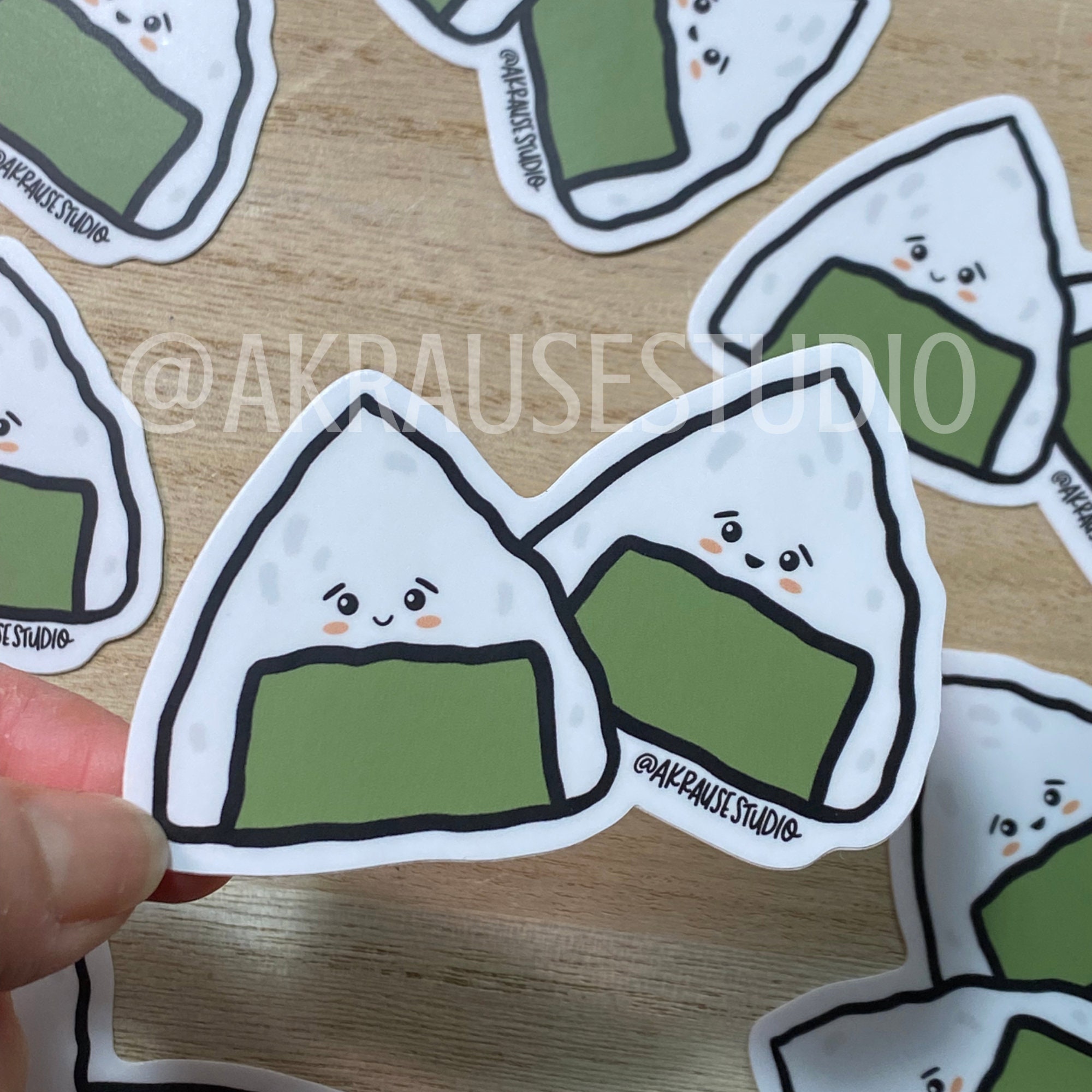 Kawaii Onigiri Stickers Cute Waterproof Vinyl Japanese Rice - Etsy