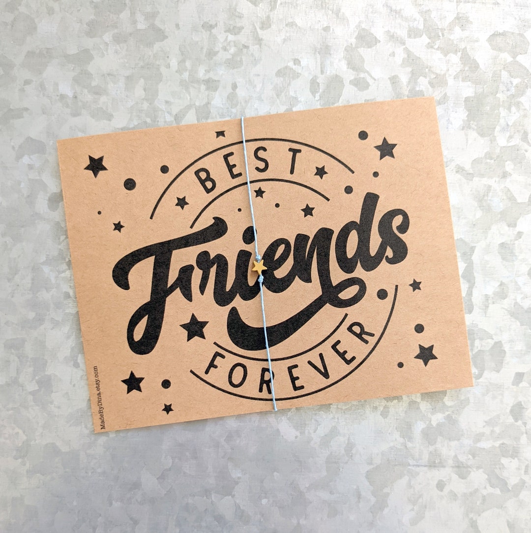 Best Friends Forever Gift Custom Wish Bracelet Make a Wish Greeting ...