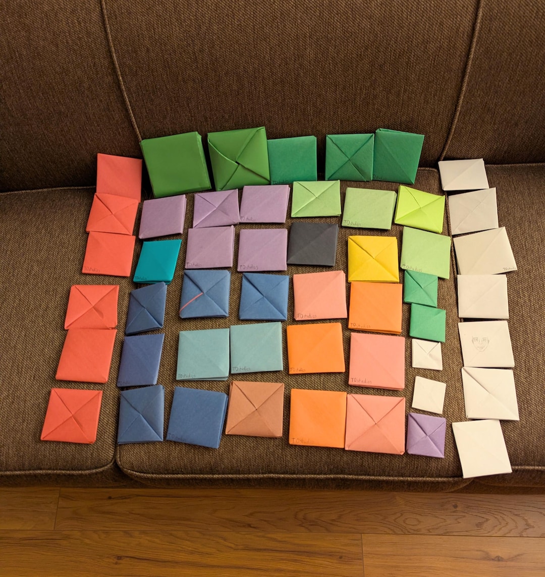 Ddakji Game Set, 50 Korean Paper Flip Cards, Handmade in USA - Etsy
