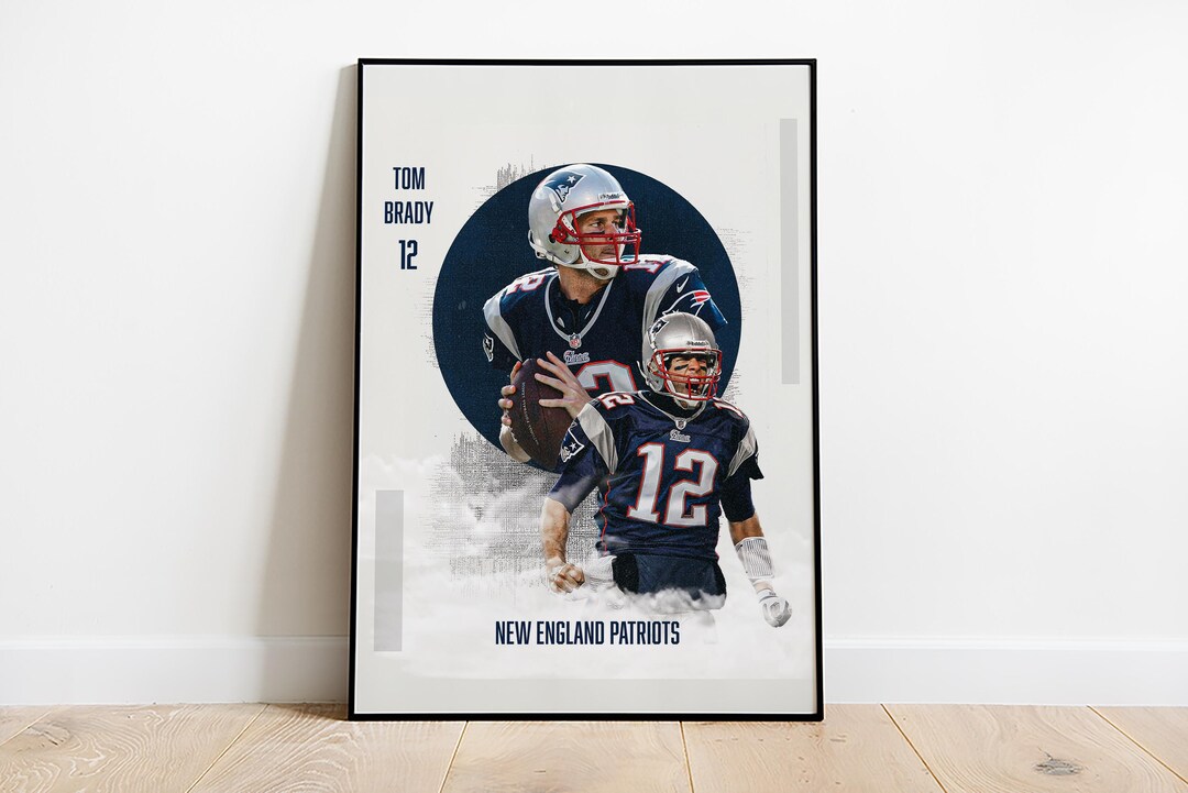 Tom Brady Poster, New England Patriots Poster, NFL Poster, Sports ...
