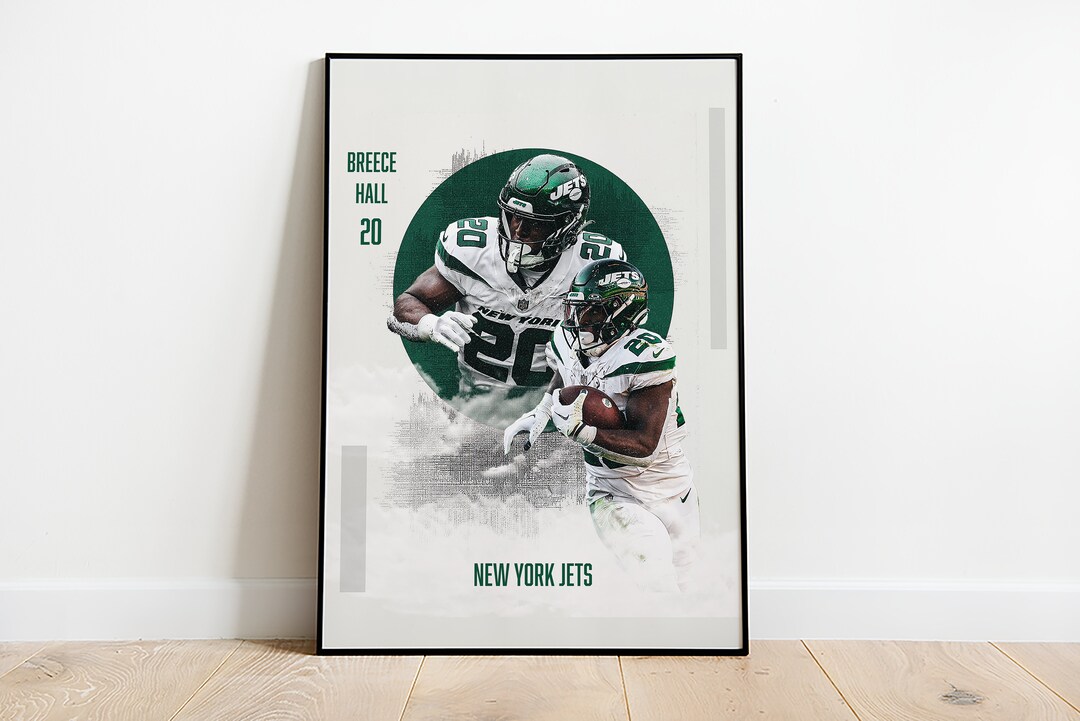 Breece Hall Poster, New York Jets Poster, NFL Poster, Sports Poster ...