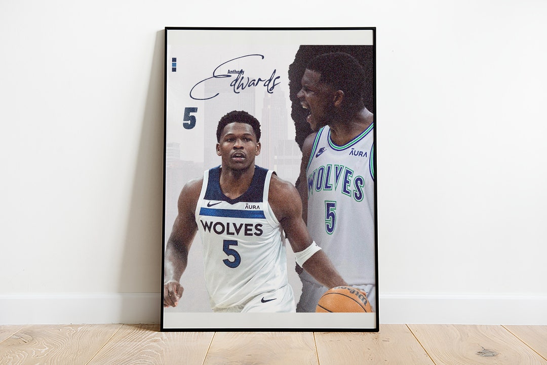Anthony Edwards Poster DIGITAL PRINT, Minnesota Timberwolves Poster ...