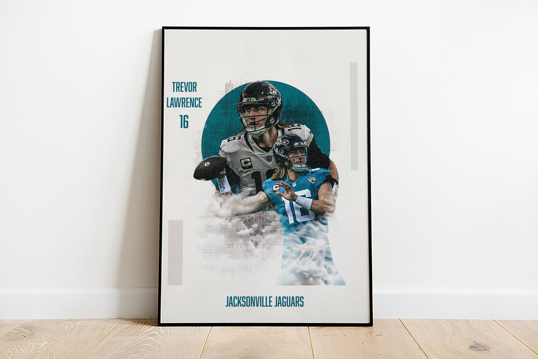 Trevor Lawrence Poster, Jacksonville Jaguars Poster, NFL Poster, Sports ...