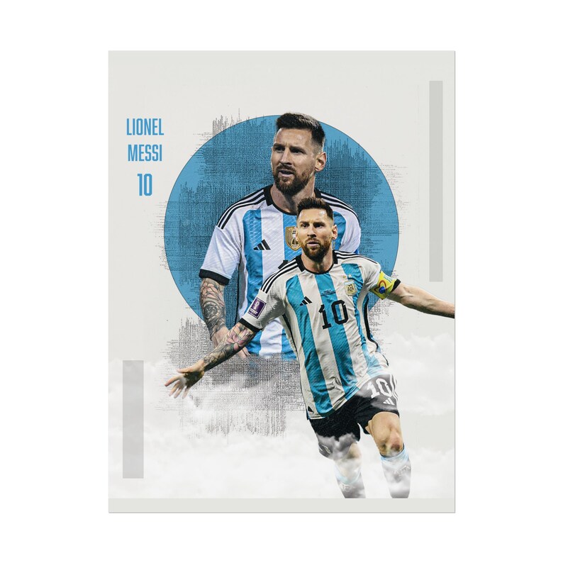 Lionel Messi Poster, Argentina World Cup Poster, Soccer Poster, Sports ...