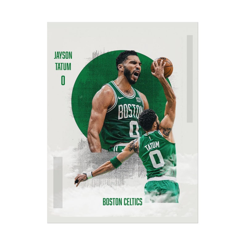 Jayson Tatum Poster, Boston Celticsposter, NBA Poster, Sports Poster ...
