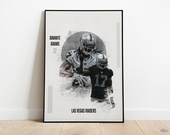 Davante Adams Las Vegas Raiders NFL Football Poster - Etsy