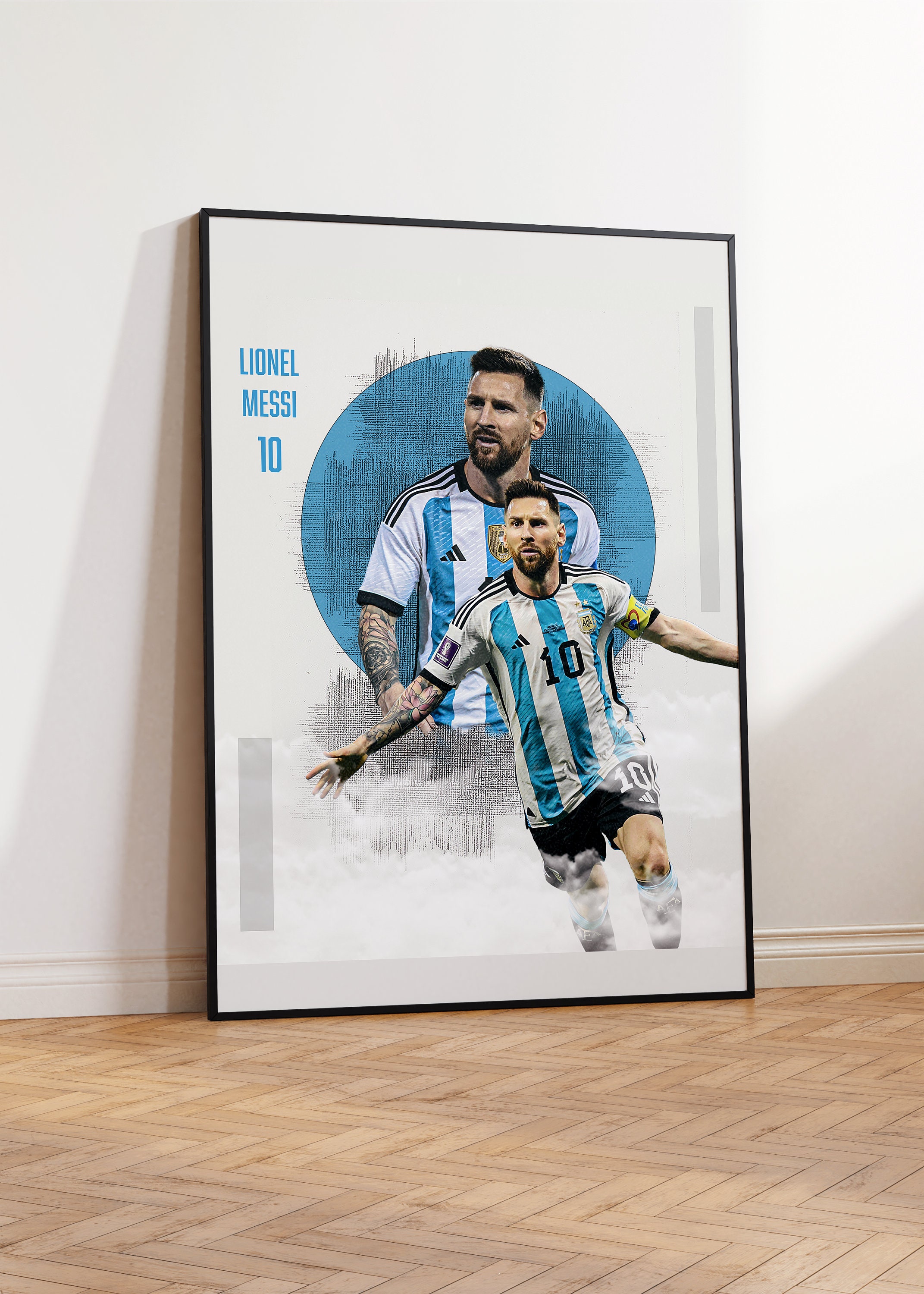 Lionel Messi Poster, Argentina World Cup Poster, Soccer Poster, Sports ...