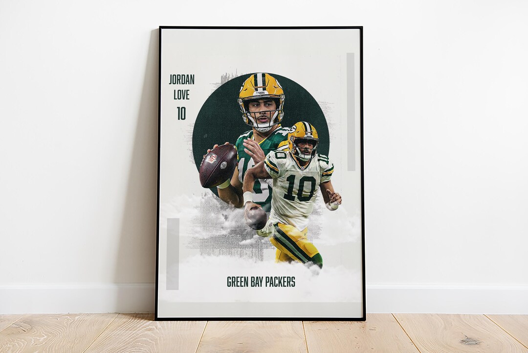 Jordan Love Poster, Green Bay Packers Poster, NFL Poster, Sports Poster ...