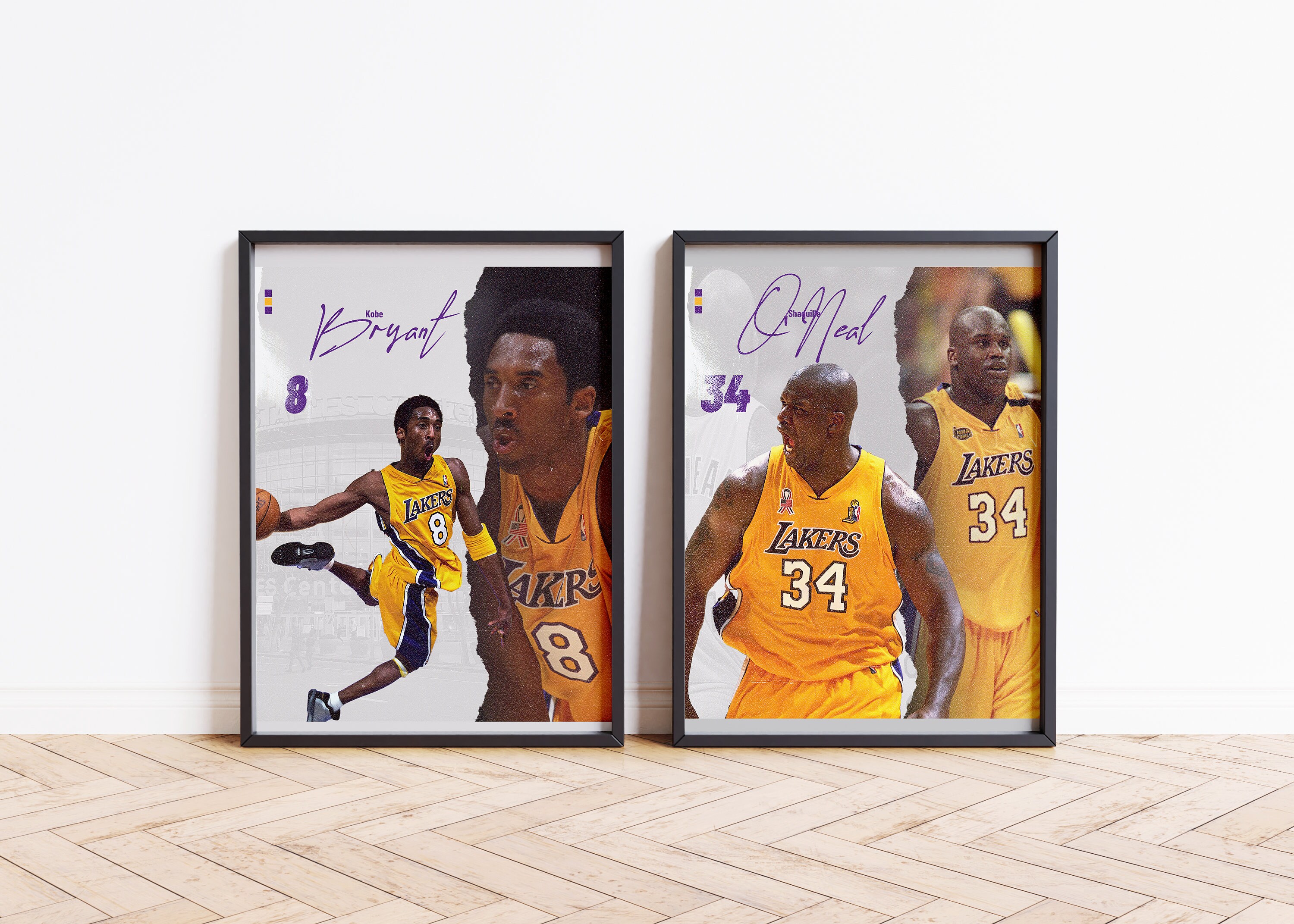 Kobe Bryant & Shaq Lakers Digital Print | NBA Legends | Instant ...