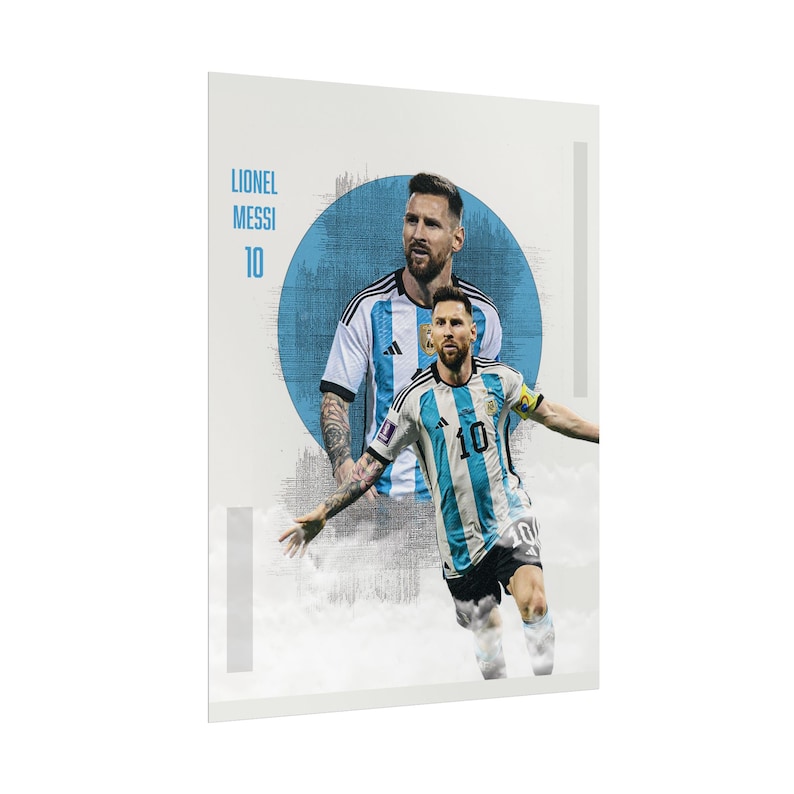 Lionel Messi Poster, Argentina World Cup Poster, Soccer Poster, Sports ...