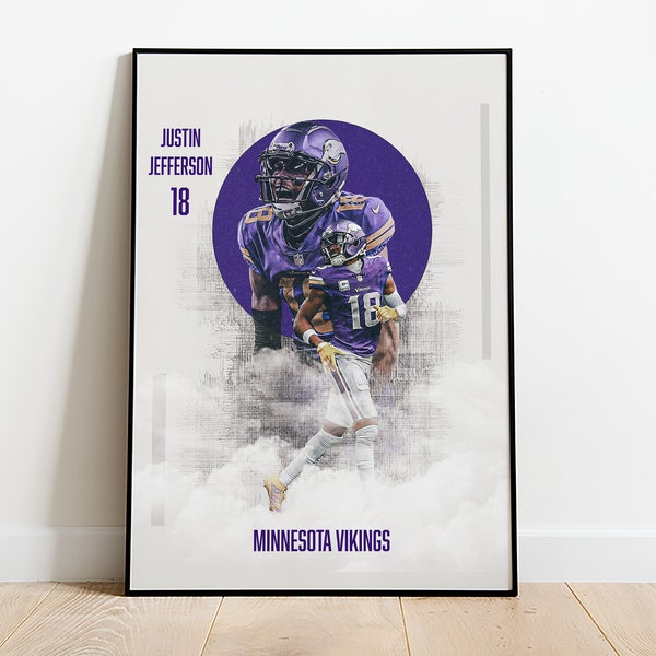 Justin Jefferson Poster - Etsy