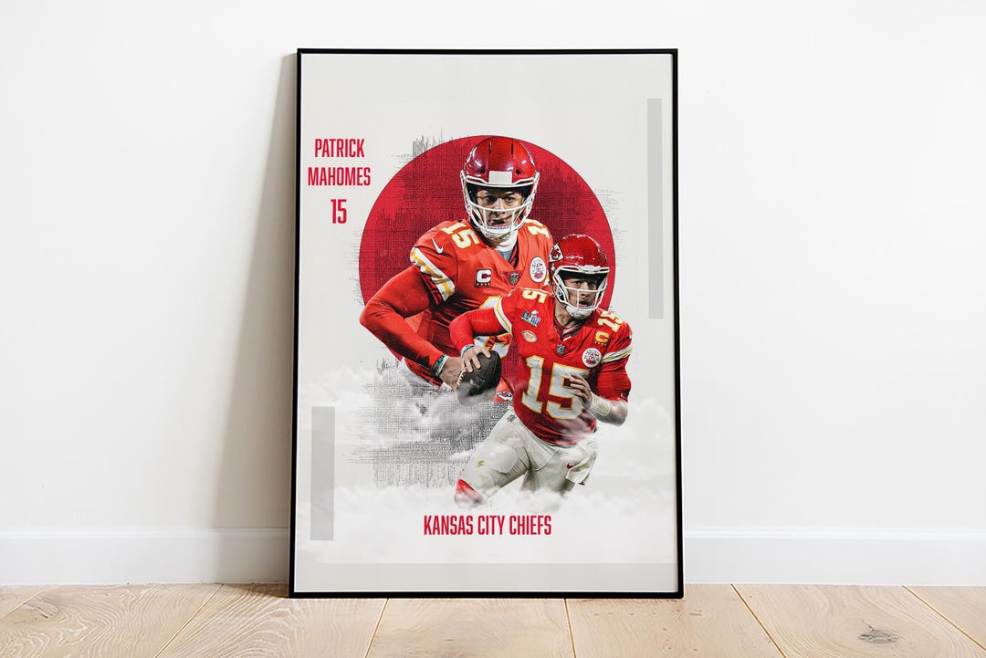Patrick Mahomes Poster, Kansas City Chiefs Poster, NFL Poster, Sports ...