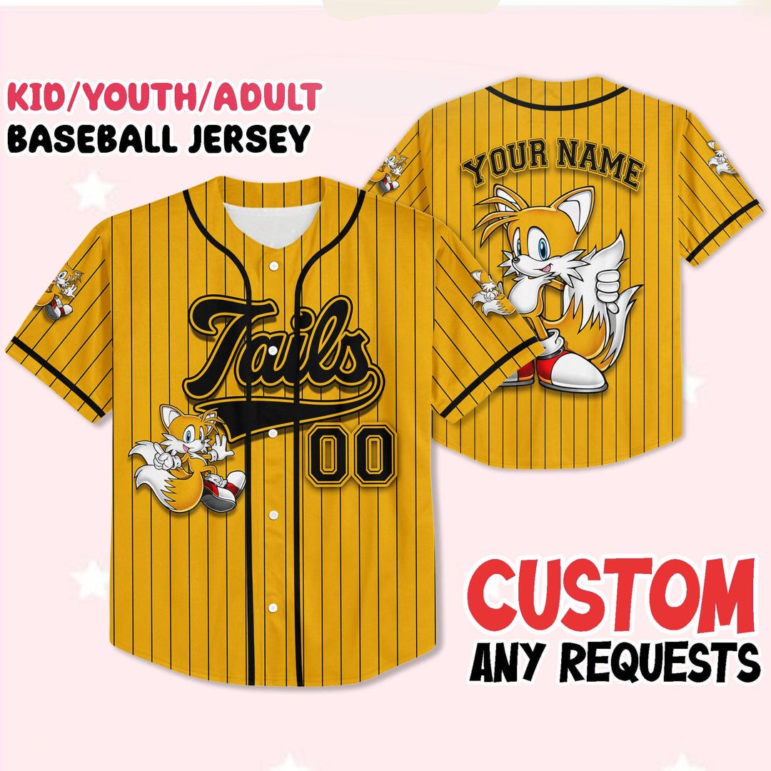 Personalized Tails Jersey Baseball, Custom Tails Jersey, Funny Tails ...