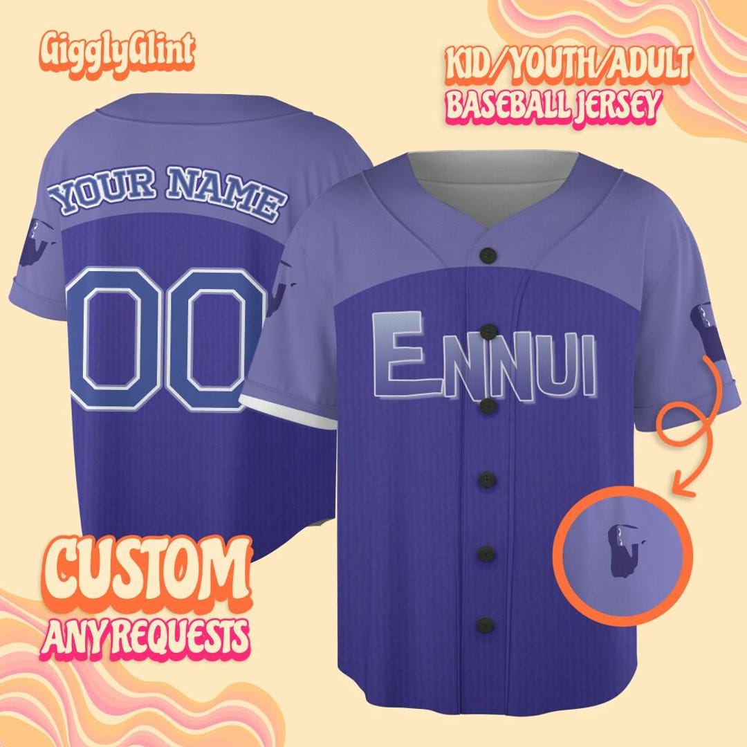 Custom Disney Inside Out Ennui Cosplay Baseball Jersey, Disney Baseball ...